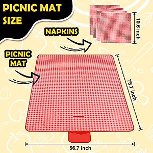 Wickerz Wicker Picnic Basket with Blanket - Luxurious Picnic Basket for 2 Or 4 Person with 78 x 58 inches Matt and 4 Napkins - Upgrade Your Outdoor Dining Experience with Picnic Baskets for Couples