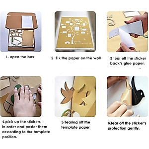 3D Tree Wall Stickers - DIY Photo Frame Tree Wall Decal Family Photo Frame Sticker Murals Wall Decor Living Room Bedroom TV Background Home Decorations (M:83 * 59in,Black Right)