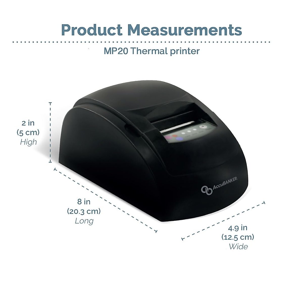 AccuBANKER MP20-58 Thermal Printer for AB5800 Bill Counter - Prints Reports of Verified Bills, Quick and Easy to Use, Compact Design, Quick Printing Speed, Low Noise Level (AB5800 Compatibility)