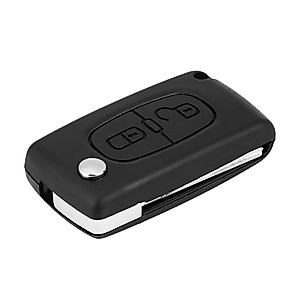 Llave 207 Original,Key Fob Replacement,Car Remote Key Fob,2 Buttons Car Remote Key Fob ID46 433MHz W/ Uncut Blade Fit for 207 307 308 407 807 Remote Control Car Key Flip Key Llave