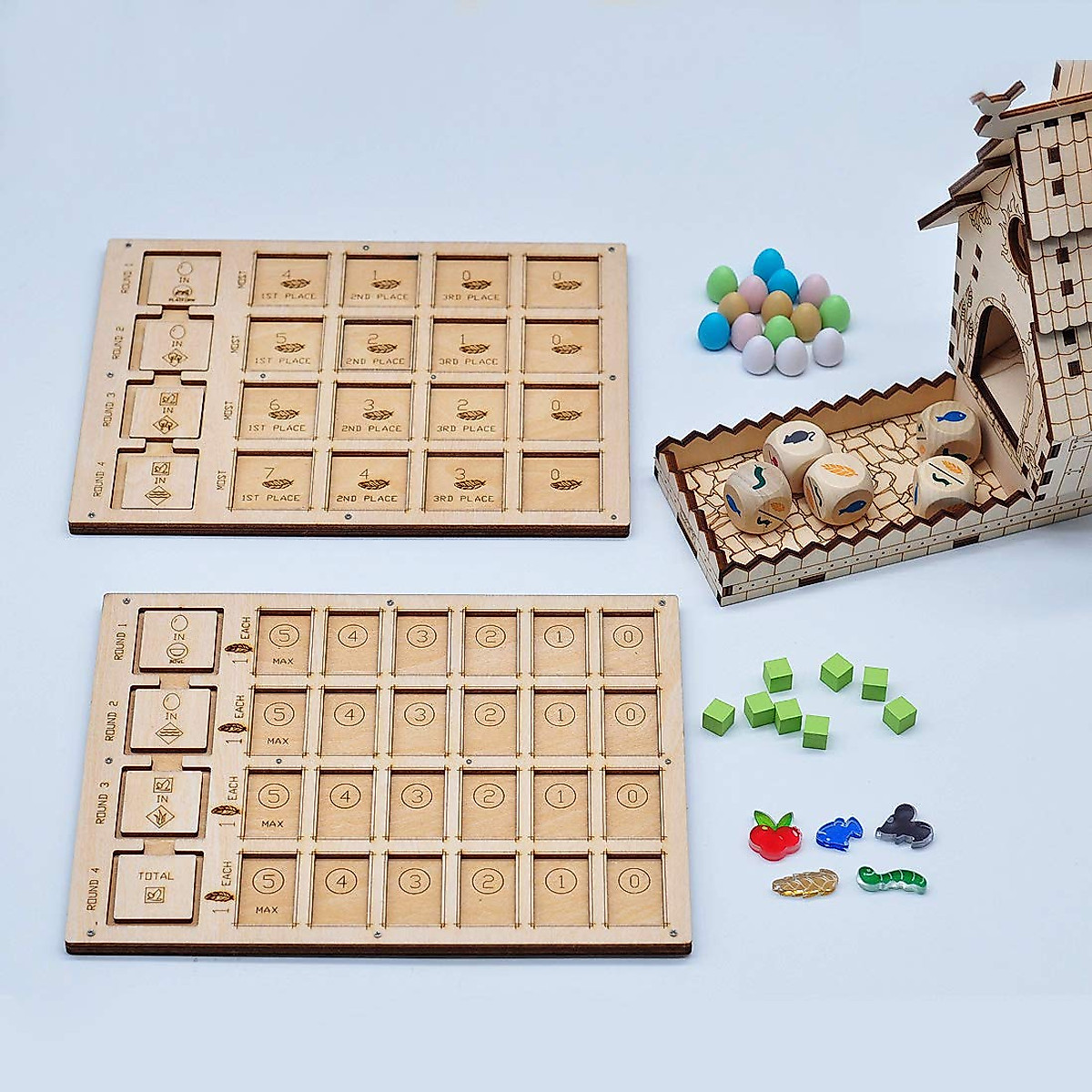 CZYY Wingspan Objective Scoreboard Wooden Laser Cut Goal Board