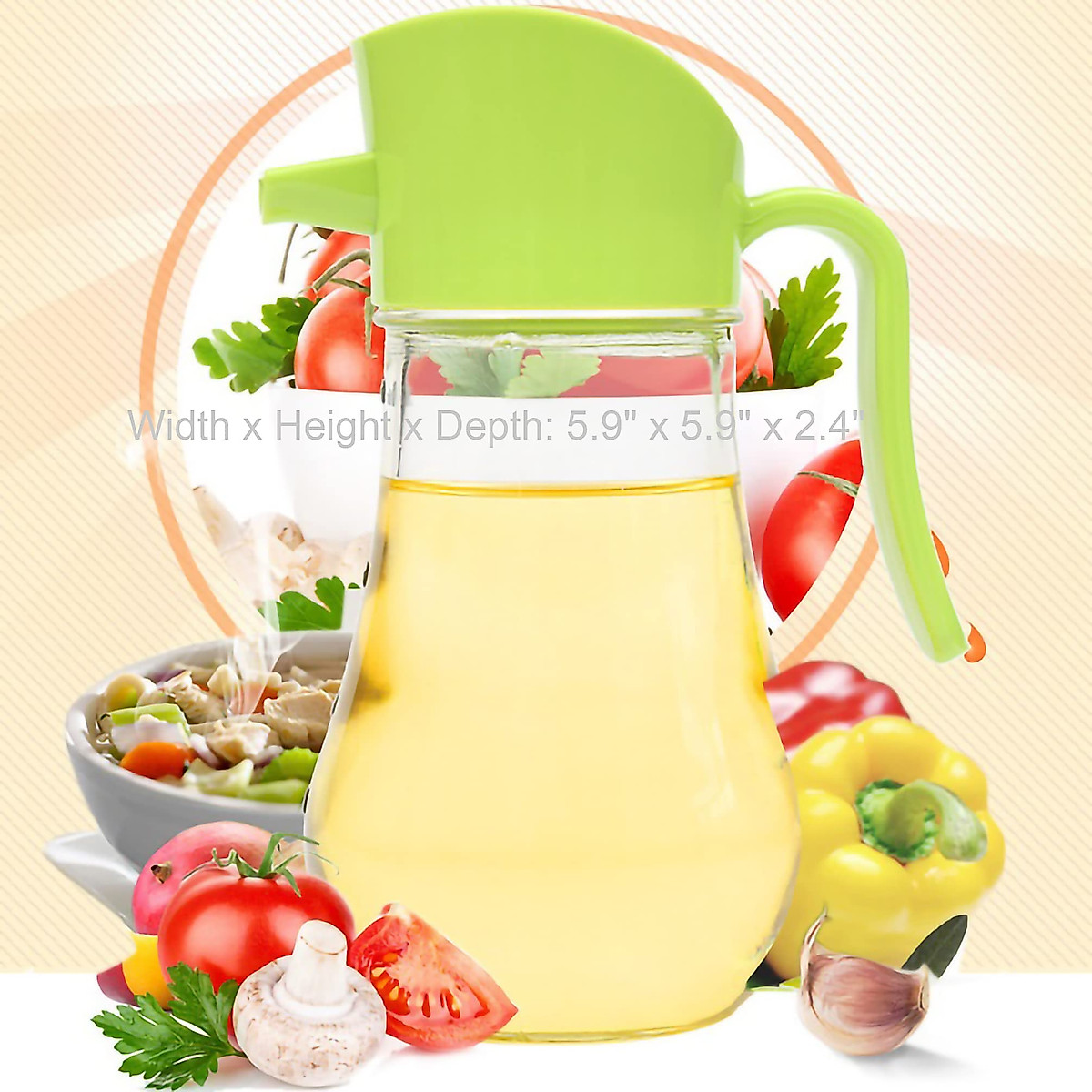 FixtureDisplays® 8.5 oz. Glass Syrup Pourer 19684-NEW