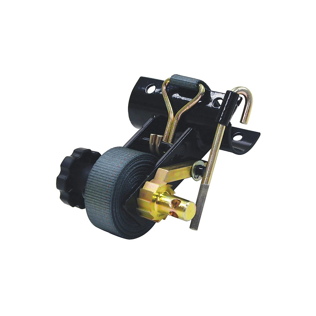 Buyers Products 5480007 Round Tube Ladder Rack Rachet Straps, 2 Pack, 7ft x 1-1/2 Inch, Double J Hook, Ladder Rack Straps, Pickup Truck Contractor Rack, Pickup Truck Cargo Rack Accessories