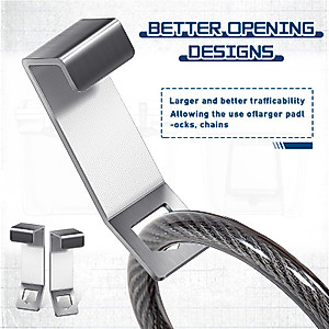 Kuco Cooler Lock Bracket for Mid-to Large-Size Yeti/RTIC Coolers Tie Down Kit Made of Stainless Steel and Protective Coating with Larger Hole Tie Down Accessories Ice Chest Lock [2 Pack]