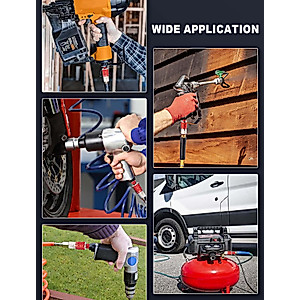 EVOULTES 16 Pieces Universal 1/4" NPT Air Hose Fittings & Air Coupler Kit, Lightweight Aluminium Air Fittings Kit with Quick Connect Air Plug, Pneumatic Air Tool Fitting for Air Compressor Accessories