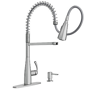 Moen 87814SRS Essie One-Handle High Arc Pulldown Kitchen Faucet, Spot Resist Stainless