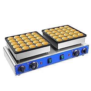 Mini Dutch Pancake Baker, 1.8" 50PCS 1700W Commercial Electric Nonstick Waffle Maker Machine,1.8 Inches Pancake Maker Machine Dutch Grill For Home Kitchen Restaurant Snack Dessert