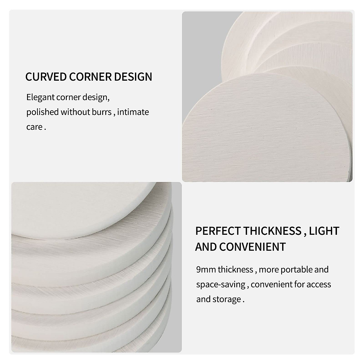 Tropical Palm Leaves Coasters for Drinks, Absorbent Coasters Set of 2, Coffee Cup Tabletop Protection Coaster, Housewarming Bar Kitchen Home Decor 4 Inch