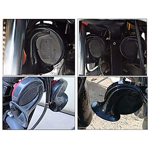 12V 110db Loud Snail Air Horn Dual Tone Universal for Cars,Trucks,4x4's & Vans