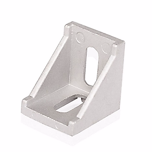 PZRT 2020 Series Aluminum Profile Connector Set, 20pcs Corner Bracket,40pcs T-Slot Nuts, 40pcs M5x8 mm Hex Socket Cap Screw Bolt for 6mm Slot Aluminum Profile Accessories