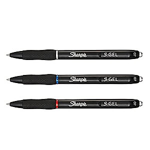 SHARPIE S-Gel, Gel Pens, Medium Point (0.7mm), Assorted Colors, 4 Count