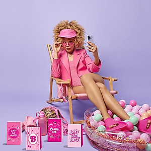 12 Pcs Pink Girl Party Bags, Princess Candy Goodie Treat Gift Bags, Hot Pink Party Favors Bags for Girls Kids Birthday Party Supplies, Princess Decoration Gift Bags for Girls Princess Theme Party