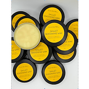 From the Hive LLC Cast Iron & Carbon Steel Seasoning Wax - Mother/Daughter Owned - Made in the USA with TN Beeswax & Non-Fibrous Oils