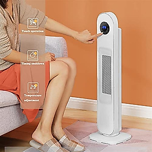 Outdoor Garden Heater Ceramic Space Heater, 2000W Portable Quiet Heater with Remote Control & 12h Timer, Thermostat, Overheat & Tip-Over Protection, Electric Rotating Heater Patio
