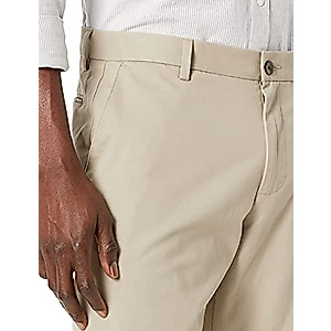 Amazon Essentials Men's Classic-Fit Wrinkle-Resistant Flat-Front Chino Pant (Available in Big & Tall), Khaki Brown, 38W x 30L