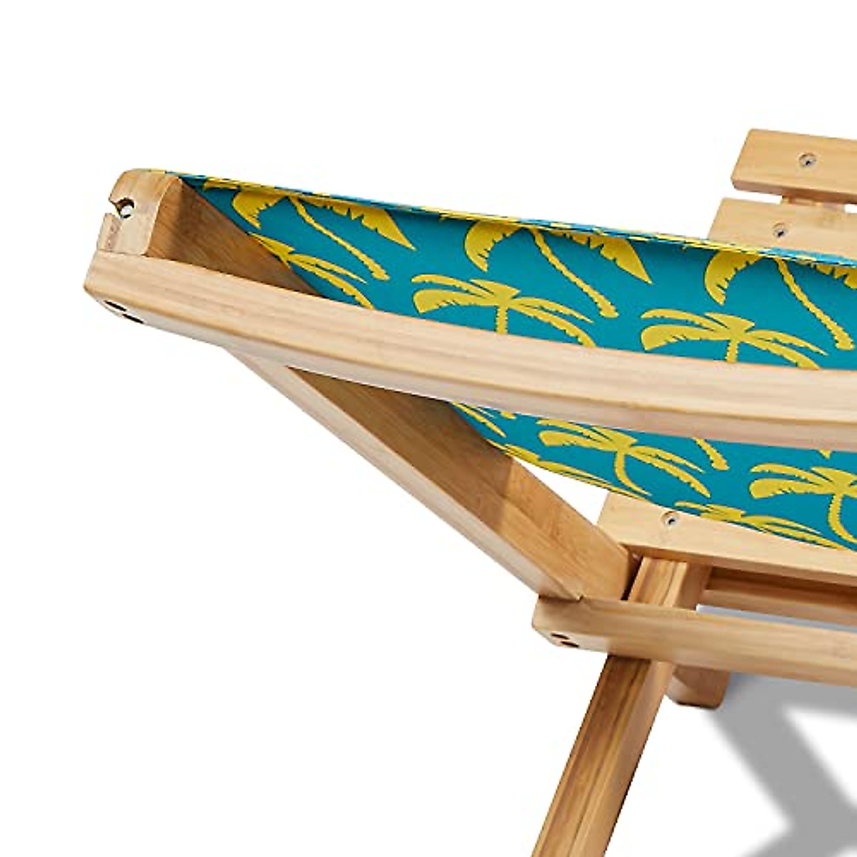 Duck Covers Bamboo Beach Chair, Real Teal Palm
