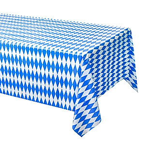 TUPARKA Oktoberfest Tablecloth 3 Packs 54''x108'' Oktoberfest Flag Patterned Table Cover for Oktoberfest Octoberfest German Party Decorations Oktoberfest Decor