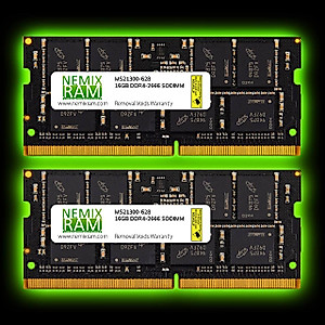 NEMIX RAM 32GB (2X16GB) DDR4 2666MHZ PC4-21300 SODIMM KIT Laptop Memory