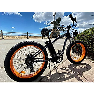 ECOTRIC Electric Bike 26" Fat Tire 750W Electric Bicycles 48V 13AH Removable Large Battery Beach Snow Mountain E-Bike for Adults UL Certified with Dual Shock Absorber & Shimano 7-Speed