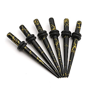 BOPREINA 28PCS Ear Stretching Kit Acrylic Tapers and Plugs O-Ring Gauges Expander Set Body Piercing Jewelry 14G-3/4