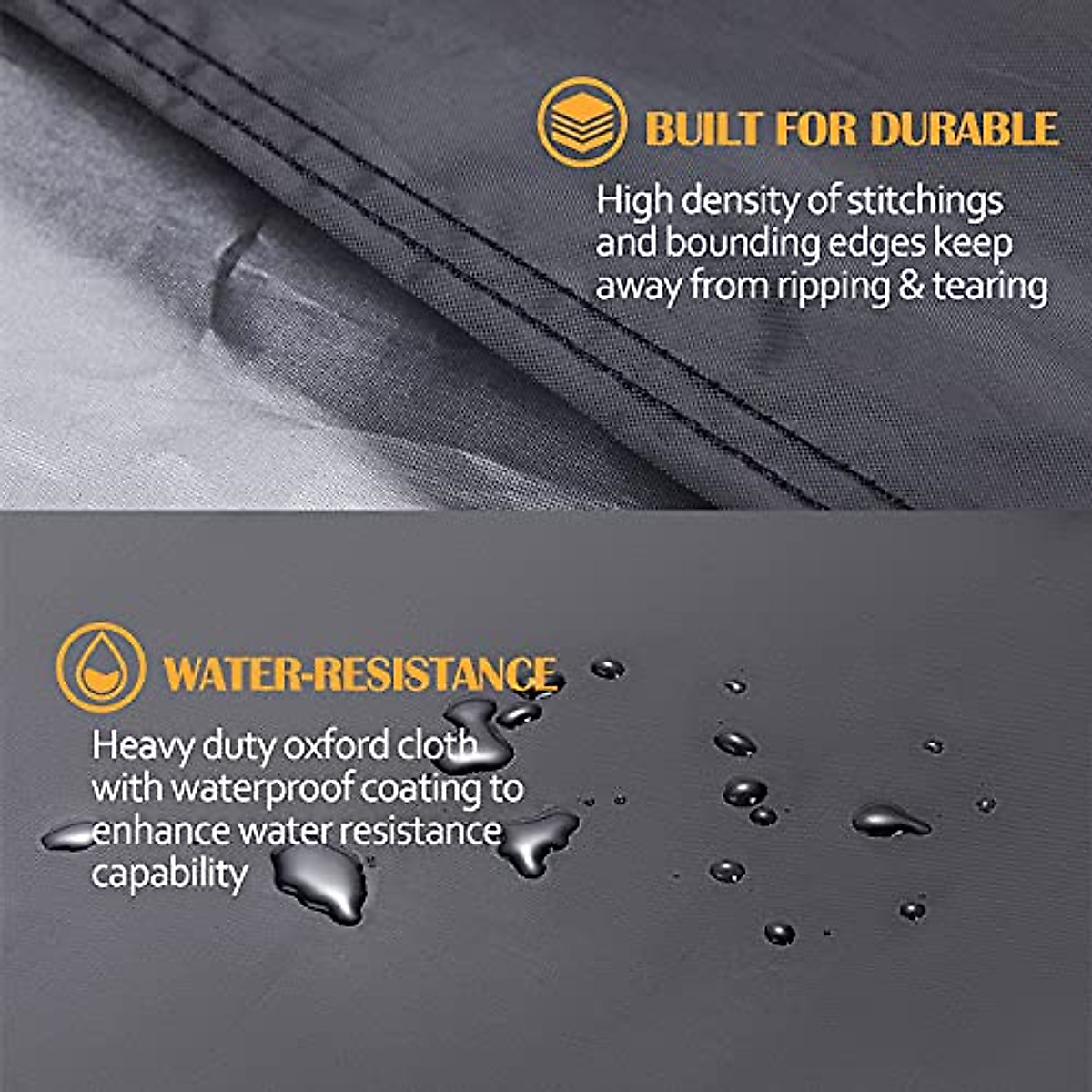 BBQ Grill Cover with Waterproof - Dust Resistant Kettle Grill Cover Fits Most of Outdoor Cooking Smoker (23.62 x 23.62 x 30.31 Inches)