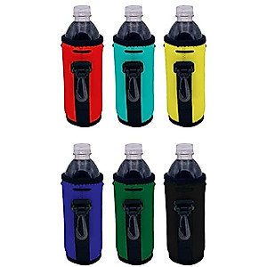 Blank Neoprene Water Bottle Coolie (Variety Color 6 Pack)