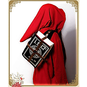 GK-O Anime Cosplay Magic Book Canvas PU Shoulder Bag Cross Body Bags Unisex Backpack (PU leather)