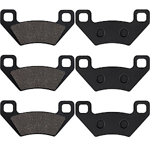 SOLLON Front and Rear Brake Pads for Arctic Cat 250 300 350 366 400 450 500 550 570 650 700 1000 Prowler 400 450 500 570 700 1000 Alterra Mud Pro Prowler Wildcat Trail 2004-2020