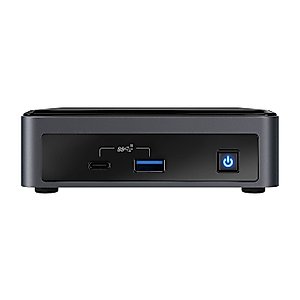 Intel NUC Kit NUC10I5FNKN1 Home & Business Mini Desktop Black i5-10210U 4-Core, UHD, WiFi, Bluetooth, 1xHDMI, SD Card, No OS Barebone Unit with Hub