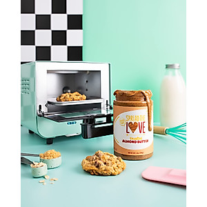Spread The Love UNSALTED Almond Butter, 16 Ounce (All Natural, Vegan, Gluten-free, Creamy, No added salt, No added sugar, No palm fruit oil, Not pasteurized with PPO)