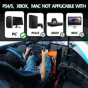 PC Racing Game USB Handbrake, 16-bit USB Handbrake for Racing game Compatible with Logitech G27/G29/G920 T500 T300， Brake Analog Performance Handbrake for Simulated Racing Games: DiRT Rally 2/4, LFS,