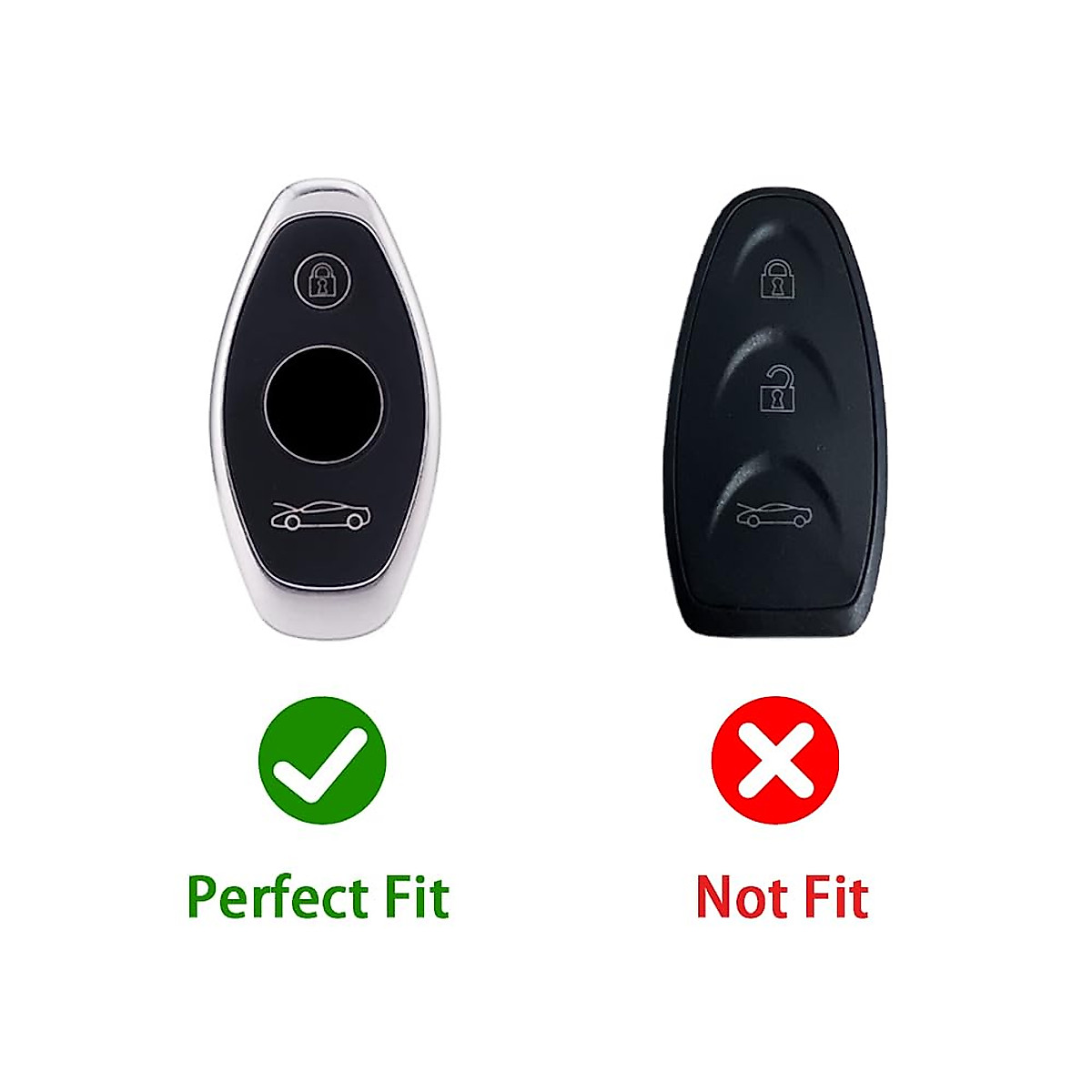 Noreyvis Alcantara Leather Key Fob Cover Protective Shell Case with Keychain Compatible for McLaren 720S 570S 570GT 600LT(Black)