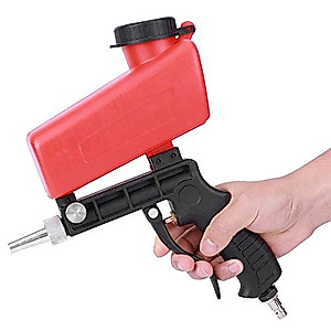 Abrasive Air Sand Blaster Hand held Gun Replaceable Steel Nozzle Industrial Supplies Length Approx 255mm with Accessory Bag for Spray Polishing