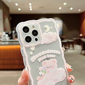 SZXYCZL Compatible with iPhone 13 Pro Max Case Cute Cartoon Floral Butterfly Design for Women Girls Aesthetic Kawaii Slim Soft TPU Transparent Cover for iPhone 13 Pro Max 6.7 inch £¨Yellow£©