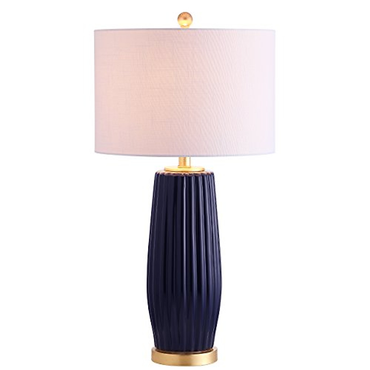 JONATHAN Y JYL5045A Roman 28.5" Ceramic LED Table Lamp Glam Contemporary Bedside Desk Nightstand Lamp for Bedroom Living Room Office College Bookcase LED Bulb Included, Navy