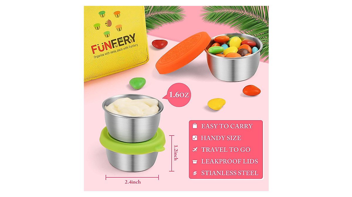 Leakproof Salad Dressing Container - 6 Pack