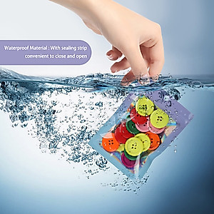 120 PCS Smell Proof Mylar Bags Resealable Odor Proof Bags Holographic Packaging Pouch Bag with Clear Window for Food Storage Jewelry Candy Electronics Storage, 4 Sizes