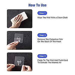 SLTG2020 20pcs Self-Adhesive Sticky Hooks Heavy Duty Wall Seamless Hooks Hangers