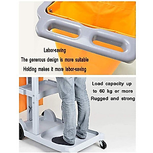 generic Serving Trolley Storage Trolley for Hotel Cleaning Tool Car Hospital Service Cart Linen Truck (Grey)