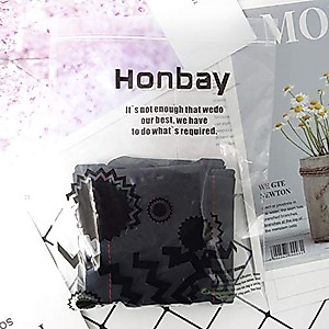 HONBAY 4PCS PU Leather Earphone Pouch Headphone Storage Bag with Snap Spring Closure for Carrying or Storing Headphones