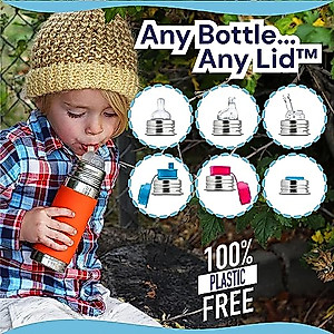 Pura Kiki 9oz/260 ml Stainless Steel Insulated Bottle w/Silicone Straw & Sleeve, 100% Plastic-Free, MadeSafe Certified, 100% Medical-Grade Silicone Straw for Kids, Toddlers, Babies & Infant – Mint