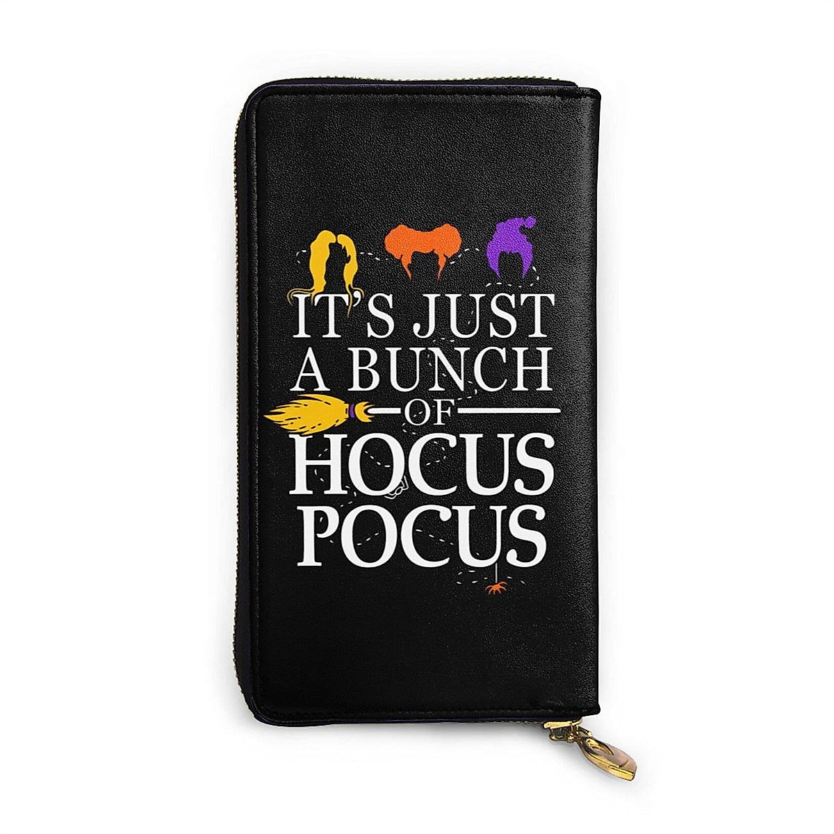 IFJIGLAKW Classic Leather Moneybag Personalized Zip Leather Wallet Long Clutch Purse Coin Pocket