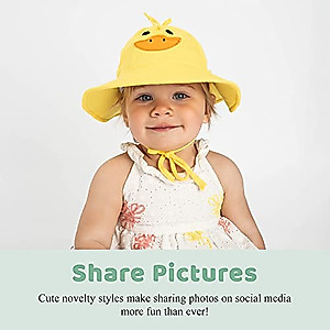 Baby Sun Hat | UPF 50+ Sun Protection All-Day Adjustable Infant Breathable Bucket Hat for Head, Neck & Eyes