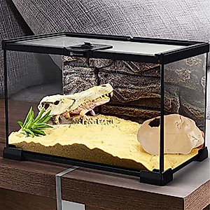 kathson Reptiles Hide Cave Resin Ball Python Hideout Snake Shedding Egg-Laying Hideaway Natural Rock Look Shtelter for Small Reptile Corn Snake Gecko