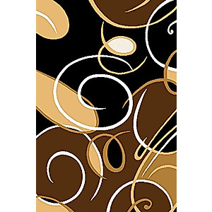 Home Dynamix Loire Contemporary Area Rug 8x10 Ebony/Yellow