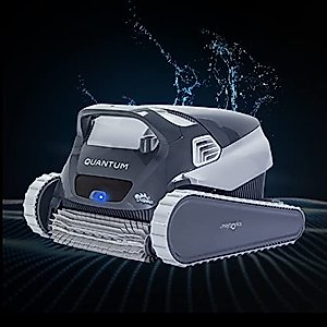 Dolphin Quantum Automatic Robotic Pool Cleaner with Extra-Large Filter Basket and Intense Waterline Scrubbing Power, Ideal for In-ground Swimming Pools up to 50 Feet