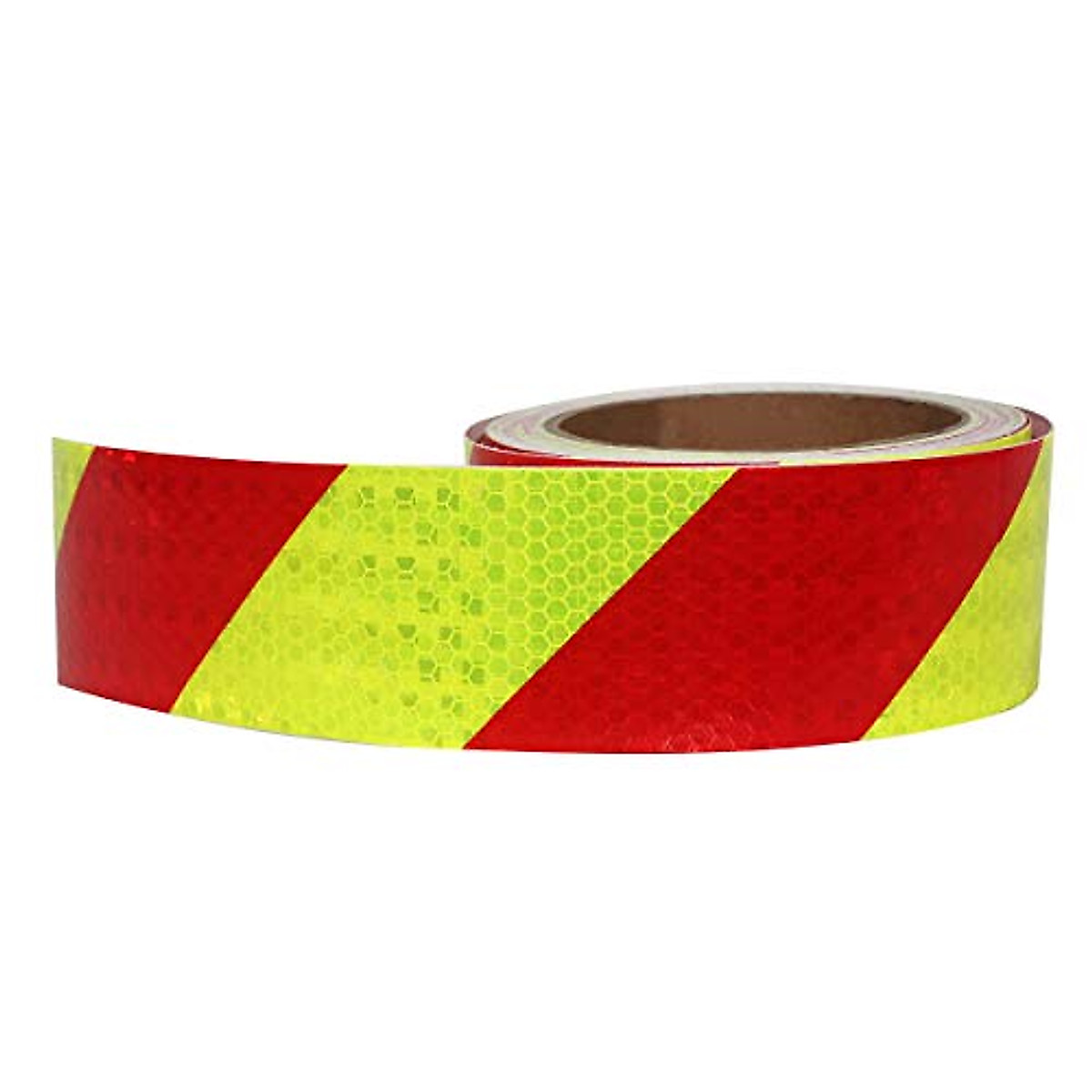 AISEY Reflective Tape Conspicuity Waterproof Yellow/Red Safety Caution Strips Tape Outdoor, Reflector Hazard Tape Stickers, Trailer Reflectors 2” X 30ft