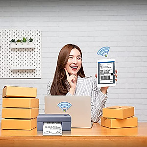 beeprt Bluetooth Shipping Label Printer - 4x6 Wireless Label Printer for Shipping Packages, Thermal Label Printer Compatible with Shopify Ebey Amazon Etsy FedEx UPS USPS Small Business Home 72pcs/min