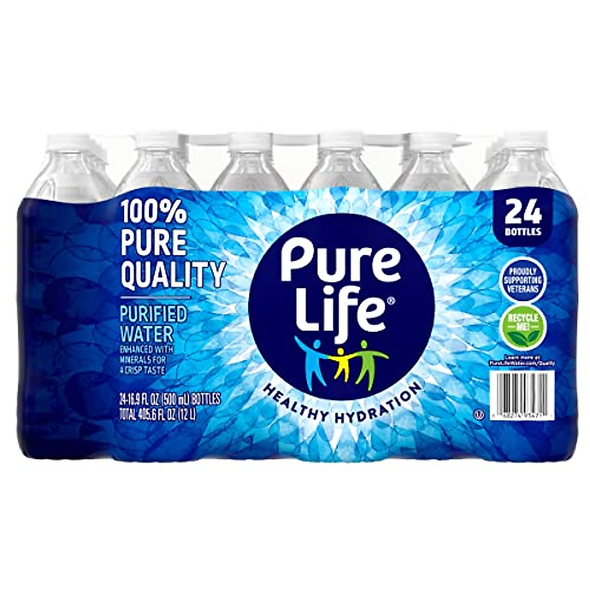 Nestle - Pure Life Purified Bottled Water, 16.9 Oz., 16.9 Fl Oz (Case of 24)