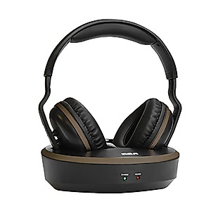 RCA Wireless Over-Ear Rechargeable Stereo Headphones, Transmits Audio Signal up to 150 Feet, 40mm Speakers for Outstanding Sound Performance, PLL Technology Loops in Frequency to Prevent Signal Loss